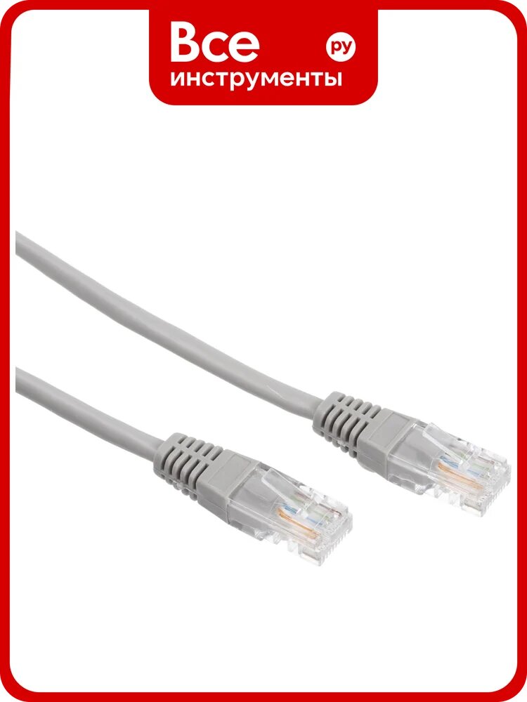Патч-корд W&T 5М, UTP, категория 5E, серый WT-2038A5 GREY