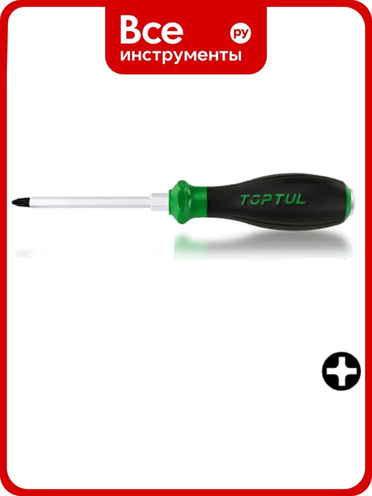 Отвертка ударная крестовая TOPTUL Pro-Plus PH1x75 мм FBGF0108