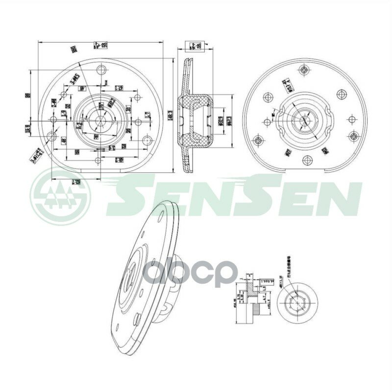 Опора амортизатора передняя (без подшипника) FORD Mondeo IV, Galaxy, S-Max 06- Sensen арт. M61018