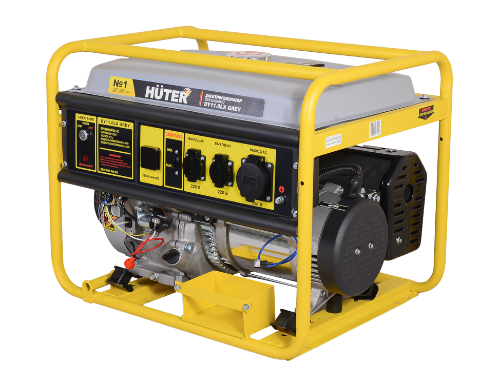 Электрогенератор бензиновый 9кВт Huter DY11,0LX-Grey, электростартер