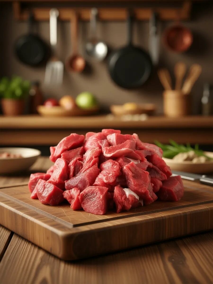 Поджарка из мяса говядины 400 г, Ферма Евгения Рошаля, охлажденная