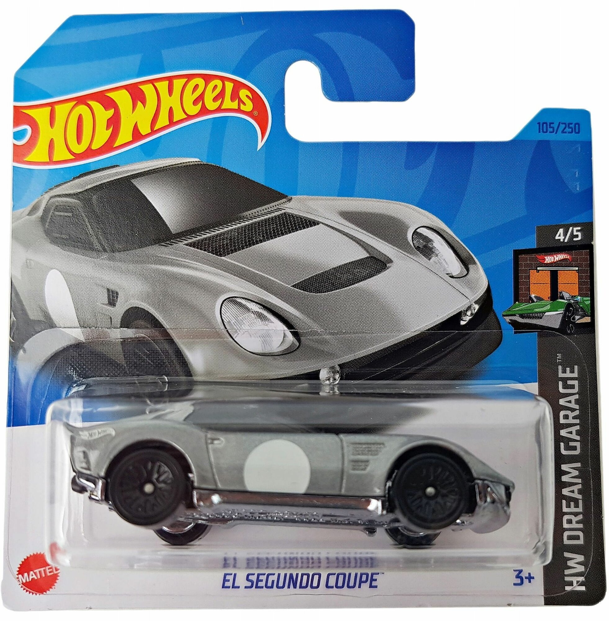 Игрушечная машинка Hot Wheels El Segundo Coupe Metalflake gray (базовая коллекция 2023 г, 105/250)