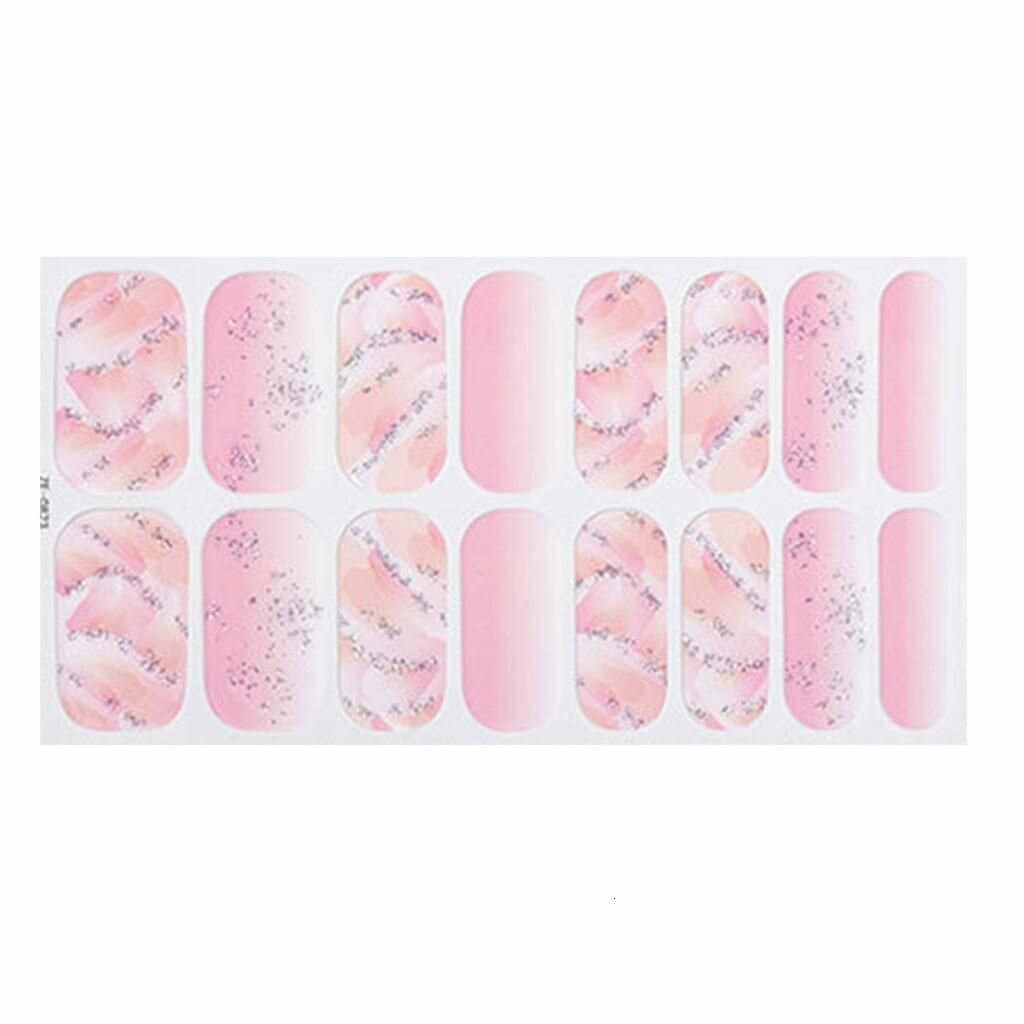 Наклейки для ногтей цветы френч, - 05