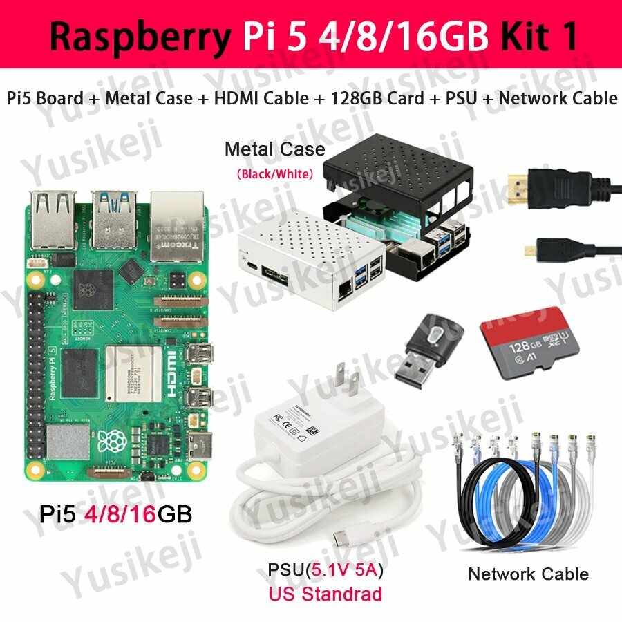 Комплект Raspberry Pi 5 4/8/16 ГБ, KIT 1, Pi5 RAM16GB