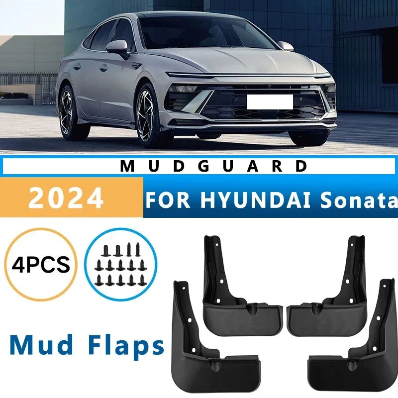 Брызговики, пригодные для HYUNDAI Sonata 2024, брызговики, шины, брызгозащищенные аксессуары, защита колес, 4 шт.