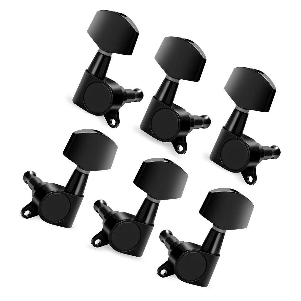 6 шт. колки для гитары, 3L 3R Черный