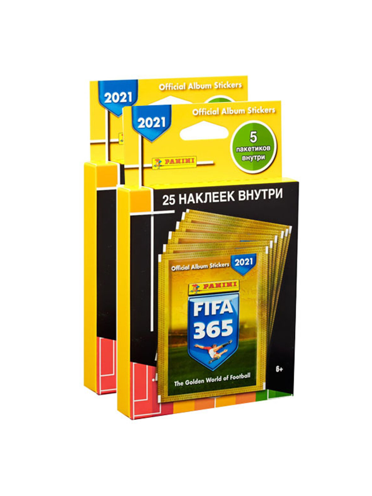 Наклейки для коллекционирования Panini FIFA 365-2021, 2 блистера - 50 наклеек
