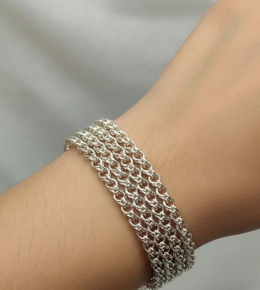 Браслет, серебро, 925 проба, родирование