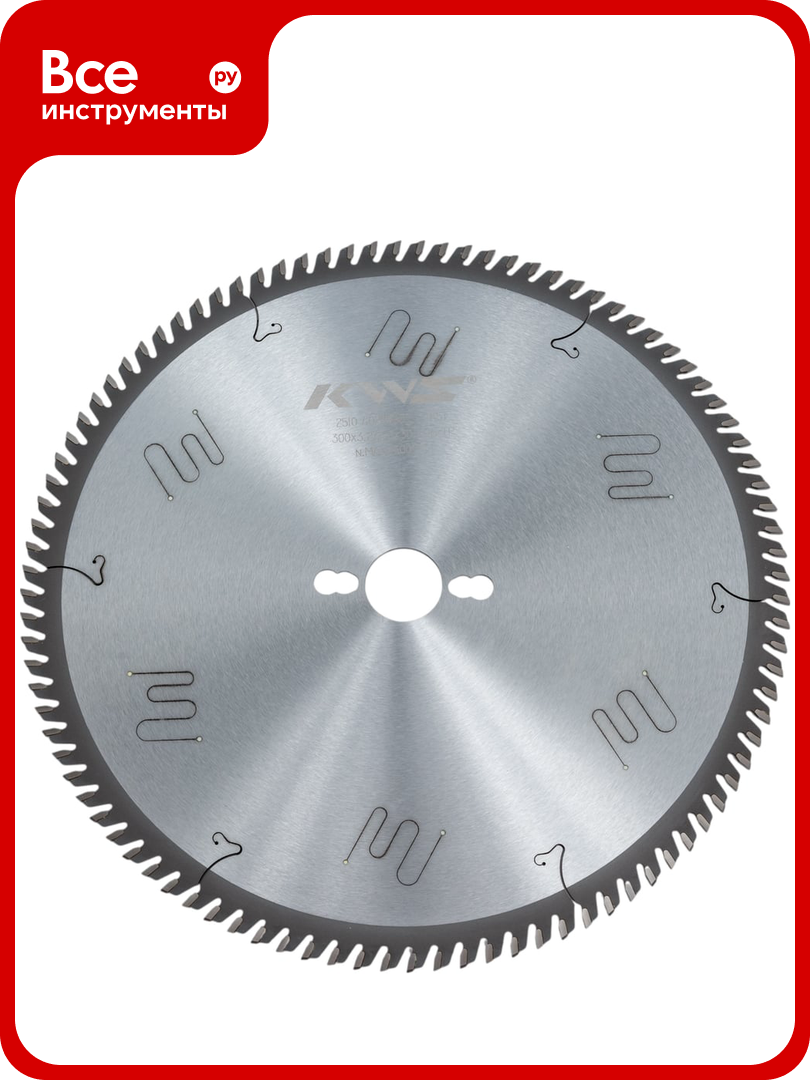 Диск пильный KWS 300х30х3.2х96T TP K5+, хром покрытие 01051-3003032096TPXYX, подвижной кареткой, подрезной пилой