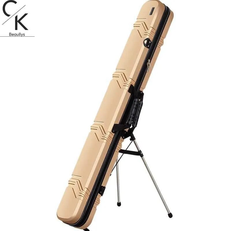 Тубус для удилищ 130 см золотого цвета из пластика для взрослых, жесткая конструкция, изменяемая длина, Китай