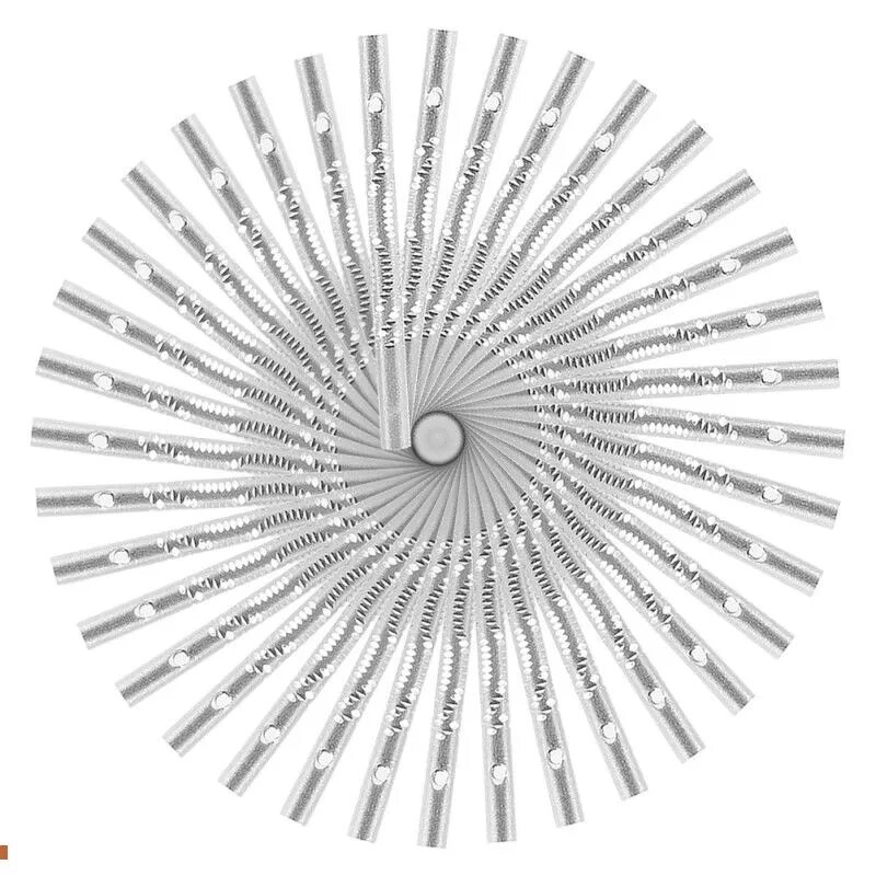 30 шт. серебряные зеркала с крючками, многофункциональные висячие колокольчики, трубки, набор 7.80X0.50X0.50CM