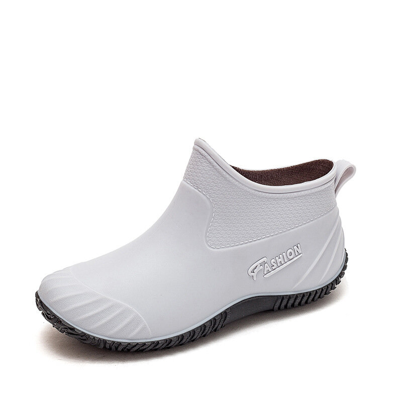 Модные женские короткие резиновые сапоги, нескользящая обувь на низком каблуке, водонепроницаемые сапоги, сапоги для воды, женские резиновые сапоги для мойки автомобилей. Размер обуви. EU:39