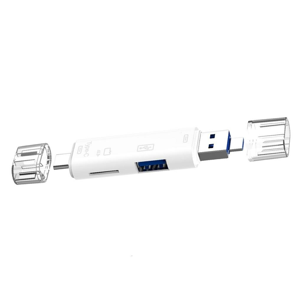 5-в-1 кардридер TF USB 3.0 с разъёмом Type-C, Белый