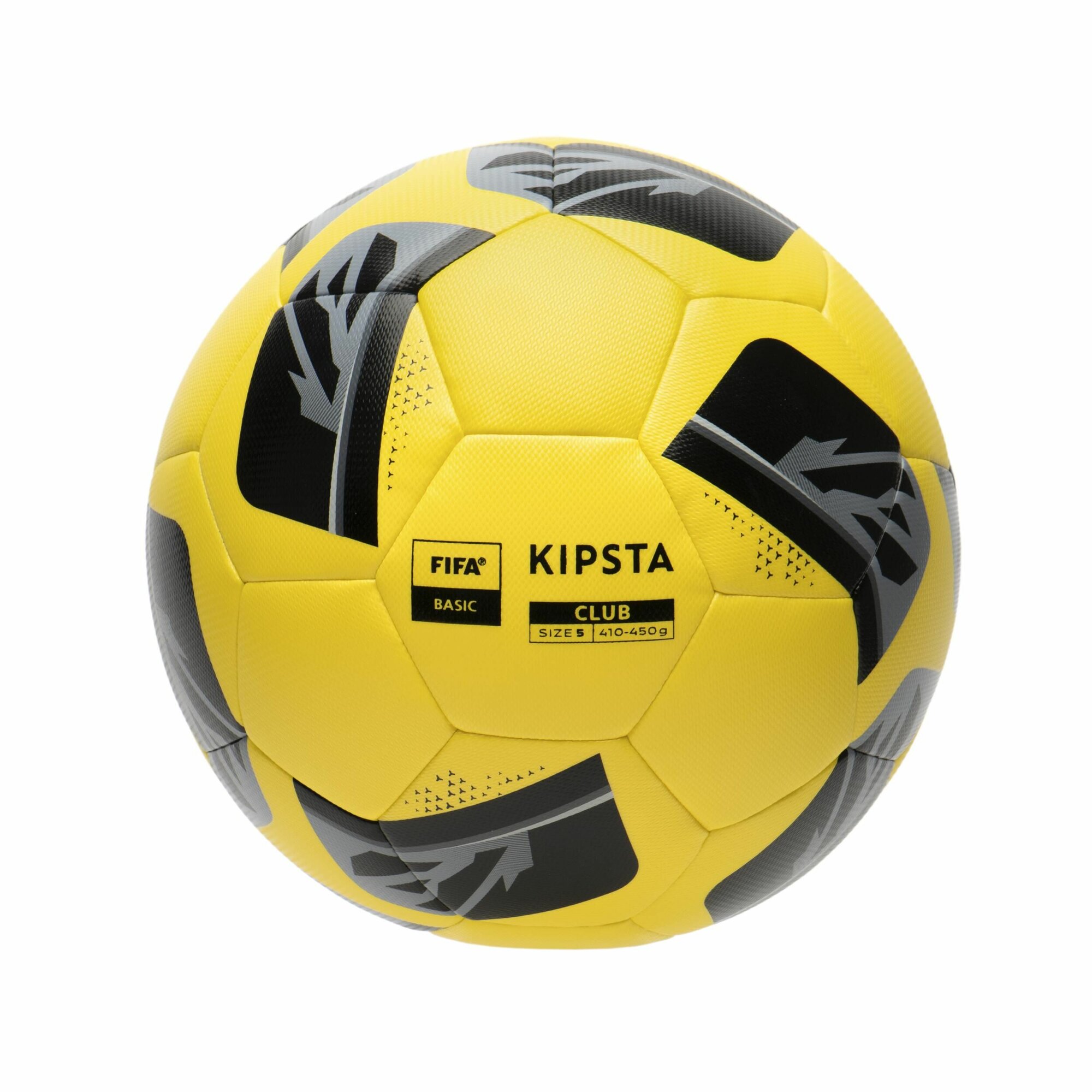 Мяч Kipsta FIFA Basic Club Ball гибридный размер 5 футбольный, Decathlon, Цвет: Желтый, Размер: 5