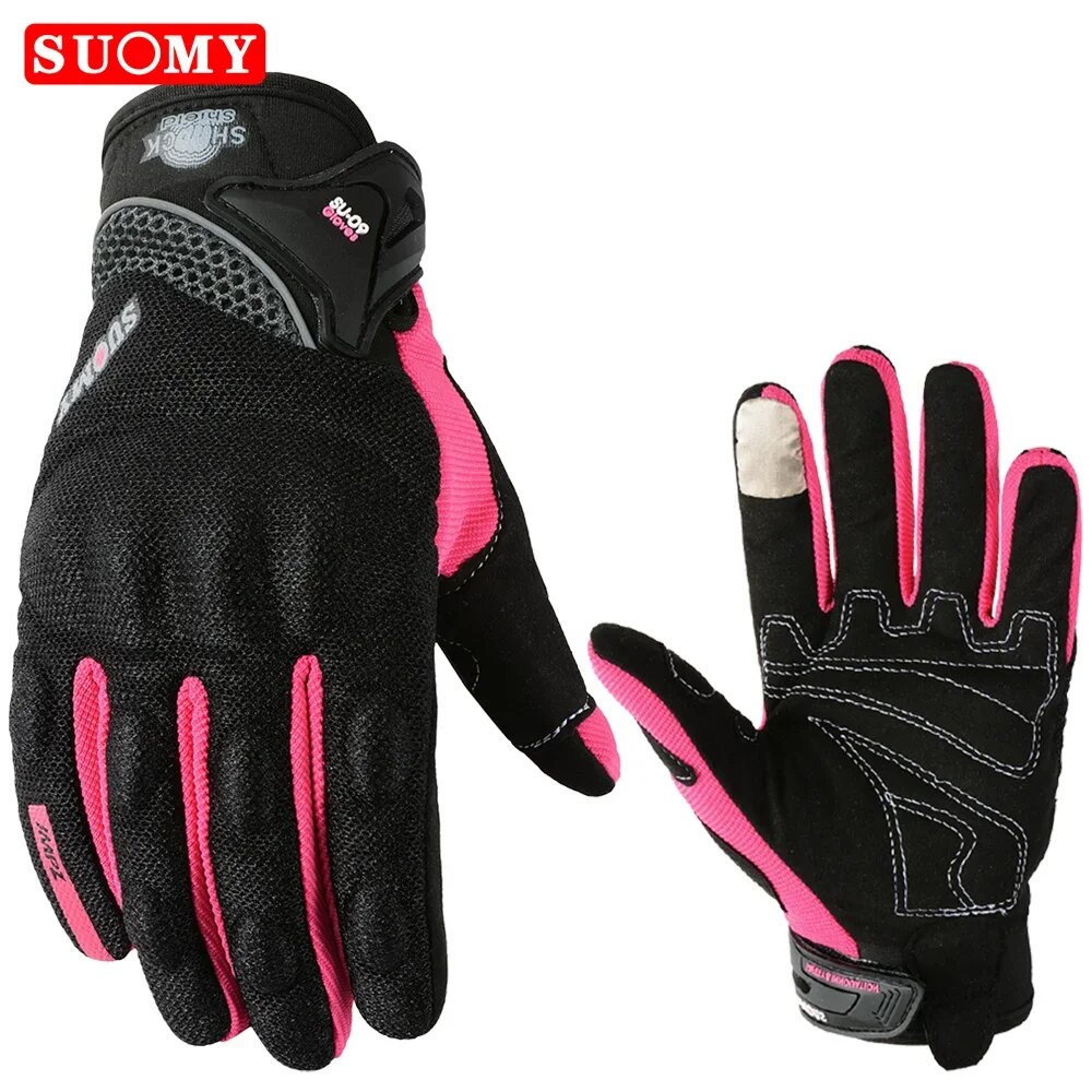 Мотоперчатки Suomy розовые, размер S, SU09 Pink