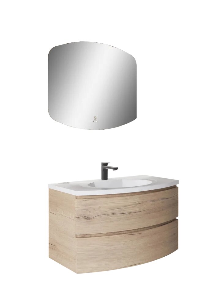 Мебель для ванной комнаты Itana Arko 90 подвесная, дуб мавелла голд