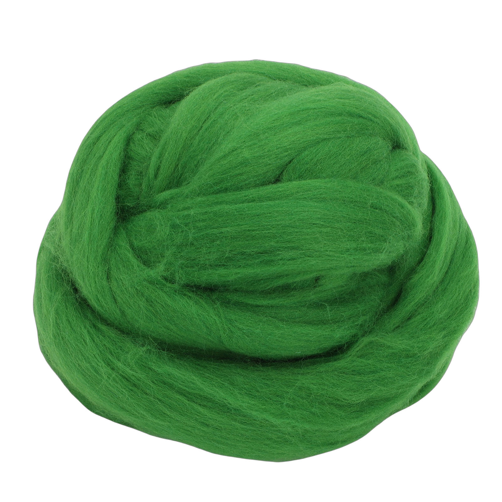 Шерстяная Ровница 200 г Зеленой Мягкой Удобной Шерстяной Ровничной Пряжи для Валяния Прядения Ткачества