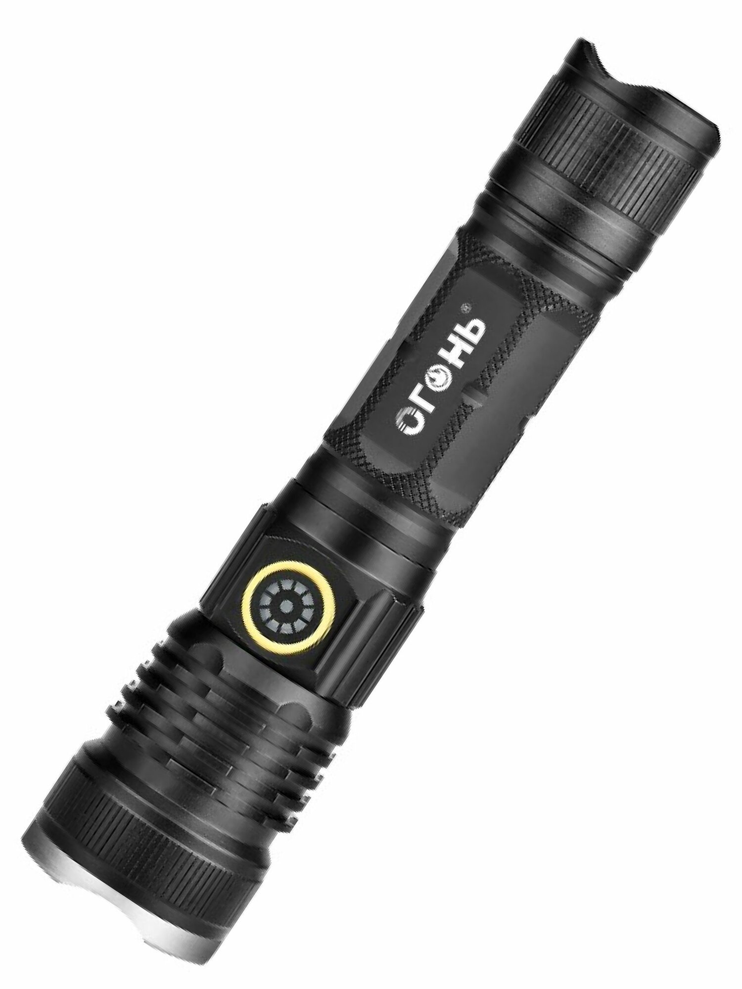 Фонарь светодиодный Огонь HQ-201-TG Zoom подствольный, 3 режима (с выносной кнопкой)