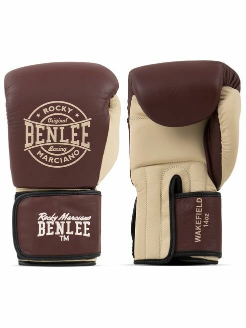 Боксерские перчатки тренировочные, натуральная кожа Benlee Wakefield - Brown (12 oz)