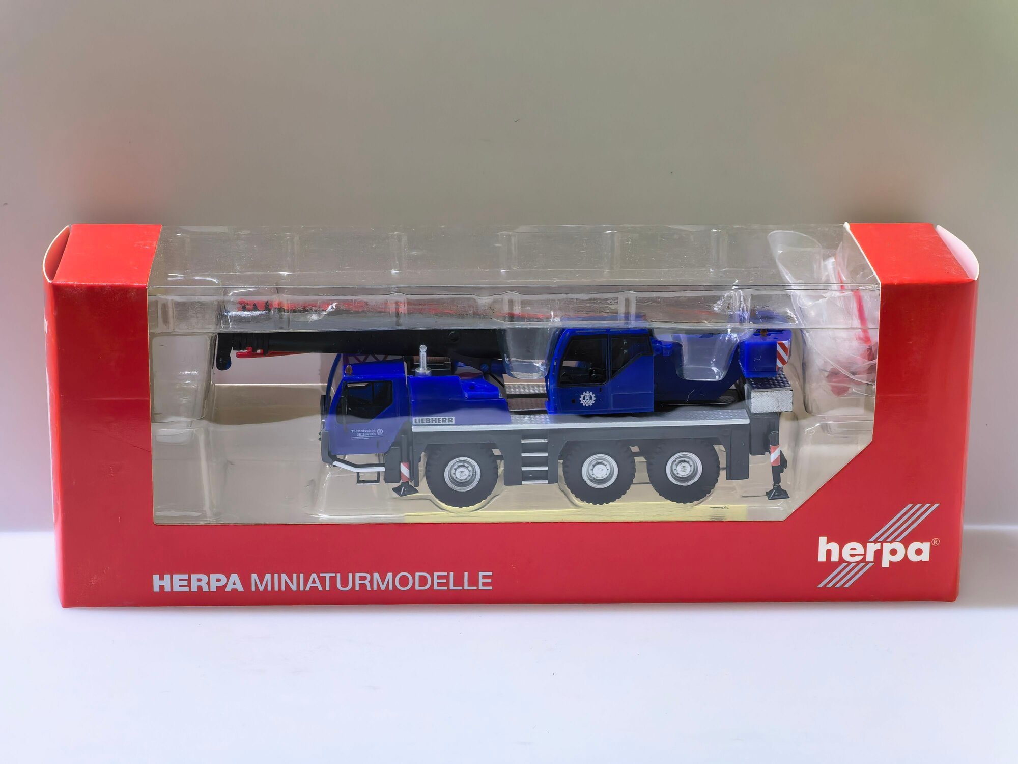 Herpa 1:87 Liebherr LTM 1045/1 Федеральное агентство по технической помощи (THA) Модель крана
