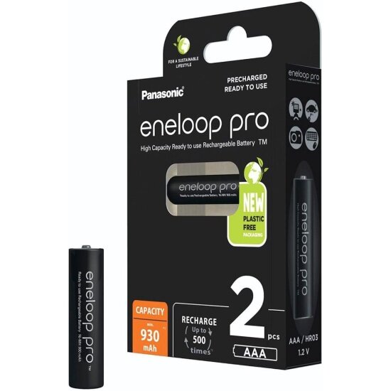 Аккумулятор Eneloop Panasonic Pro LR03 AAA 930 mAh (уп 2 шт)