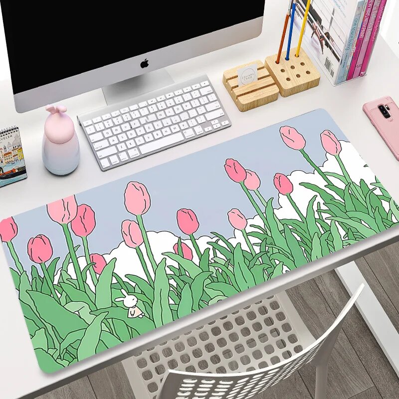 Kapalewaii зеленый игровой коврик для мыши XXL 600x300x2mm, Flower LY005523 (11)