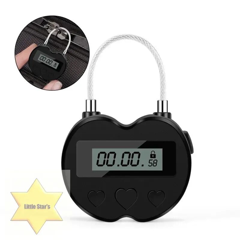 Умная блокировка времени ЖК-дисплей Time Lock Многофункциональный дорожный электронный таймер, водонепроницаемый USB Перезаряжаемый временный замок с таймером