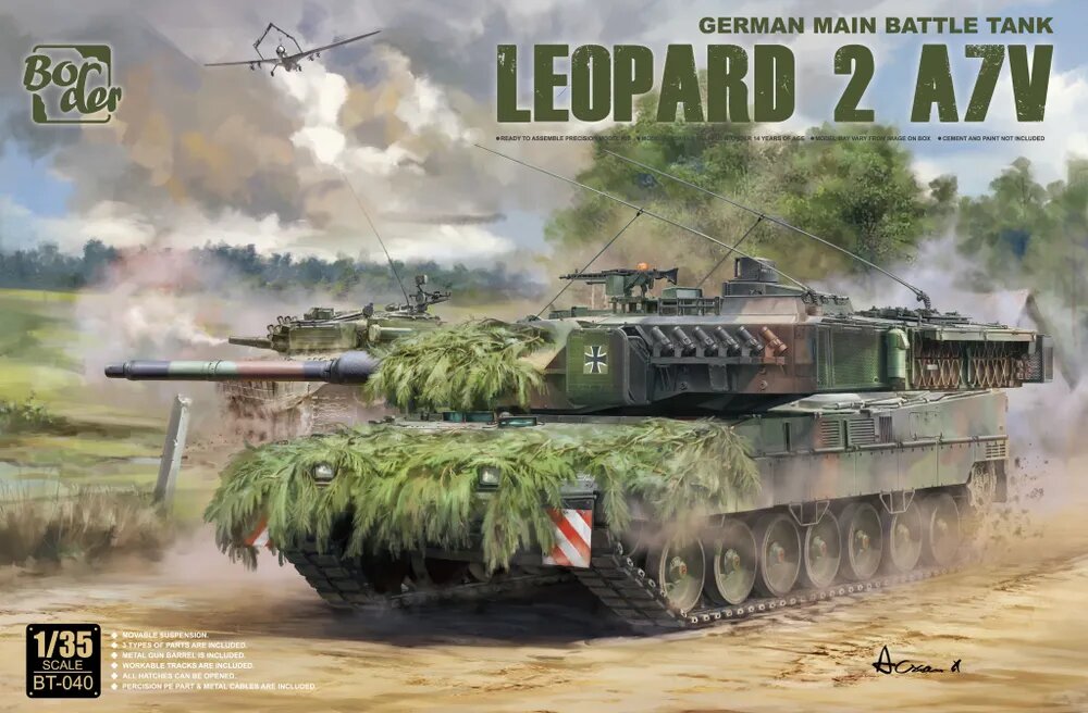 Border BT040 1/35 Немецкий Гепард 2A7V Главный бой Модель танка