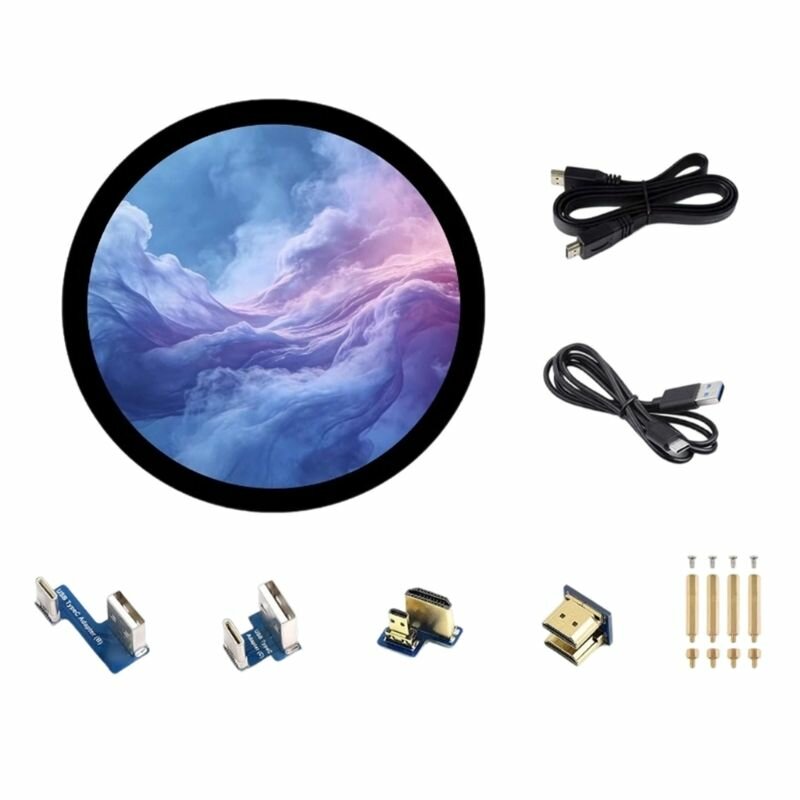 (1 компл.) 7-дюймовая круглая сенсорная IPS-панель с HDMI