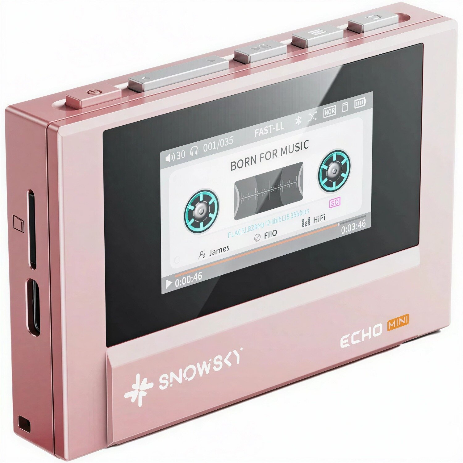 Портативный плеер Fiio "SnowSky Echo Mini", розовый, с Bluetooth
