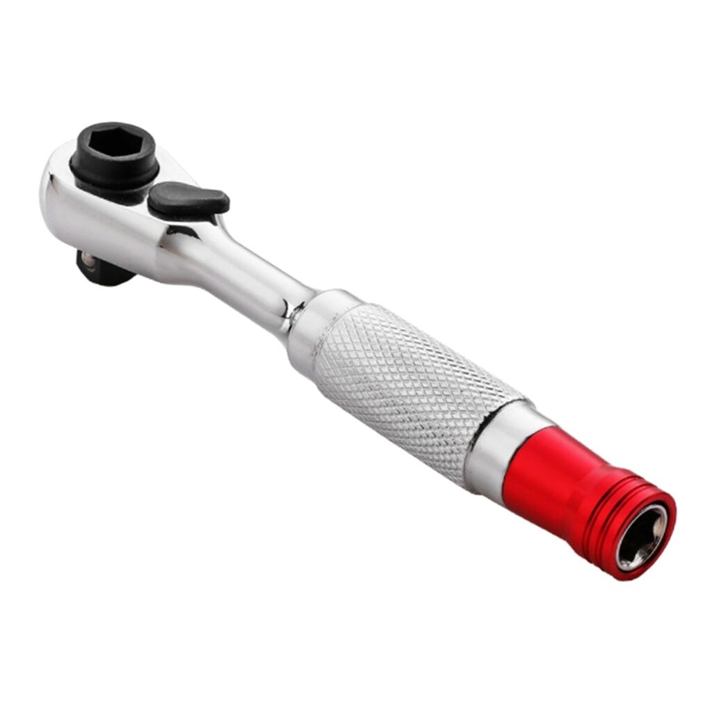 1/4 "Приводная Ручка С Храповиком Вращающийся Гаечный Ключ С Храповиком С Двойным Концом Эргономичная Ручка Для Обслуживания Автомобилей