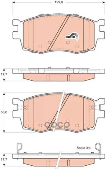 GDB3420 1208 02 ! колодки дисковые п KIA Rio 1.4i/1.6i 16V/1.5CRDi 05> TRW арт. GDB3420