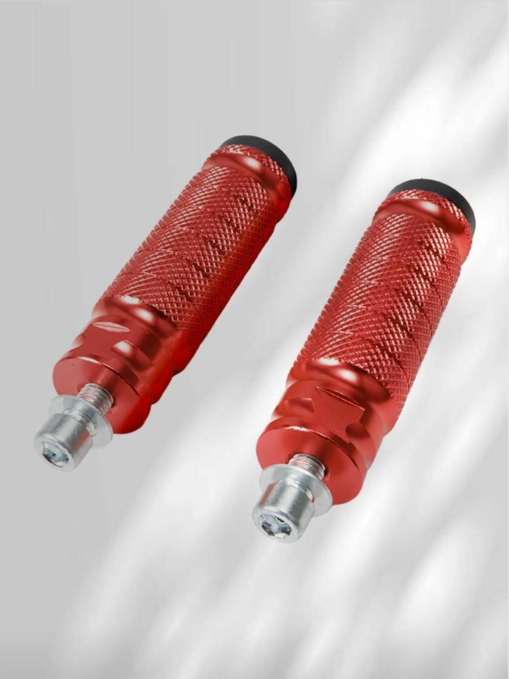 Универсальные алюминиевые подножки для мотоцикла и электровелосипеда, красный