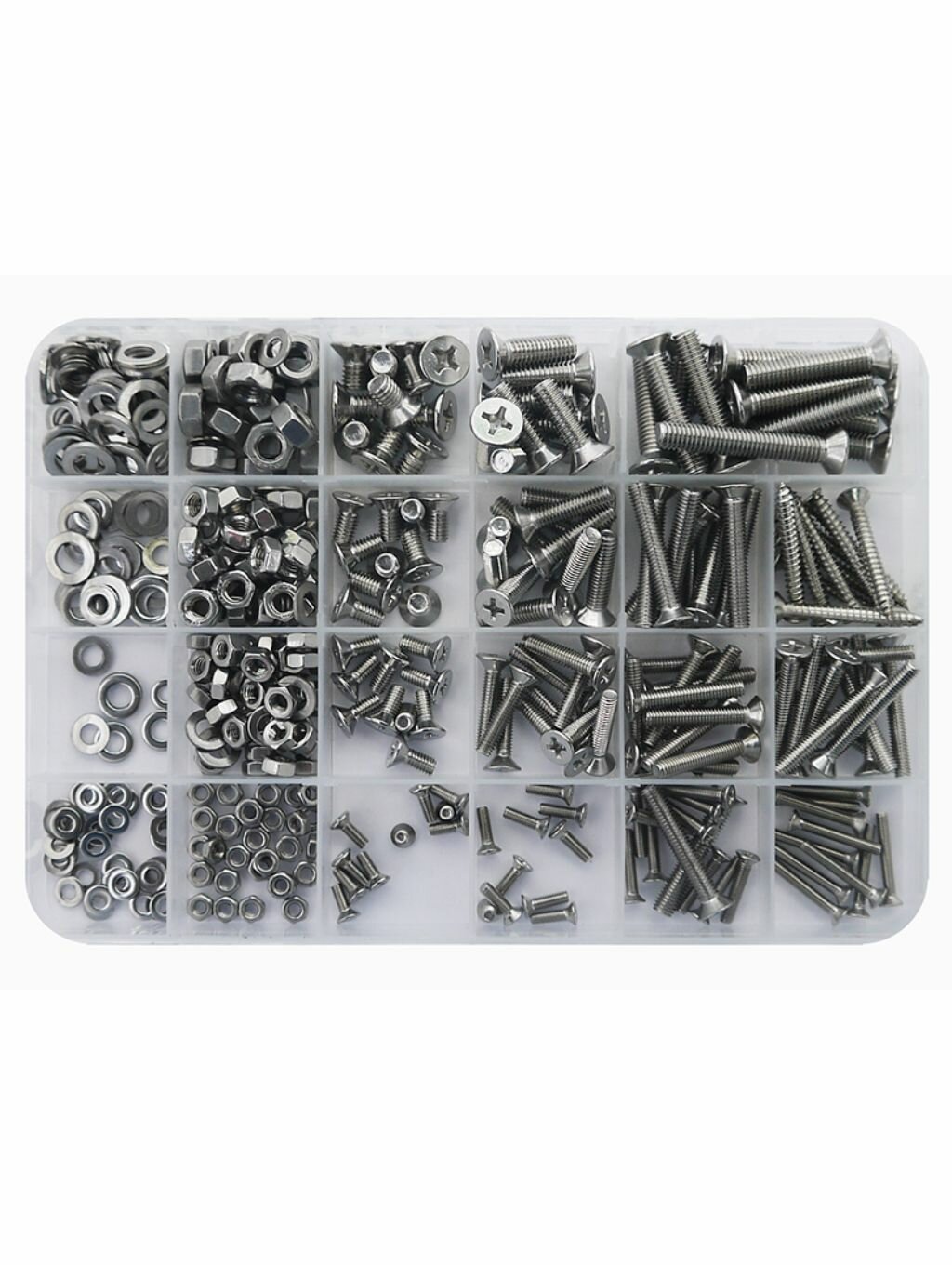 Набор винтов и гаек 24 вида M3, М4 и М5 RSG