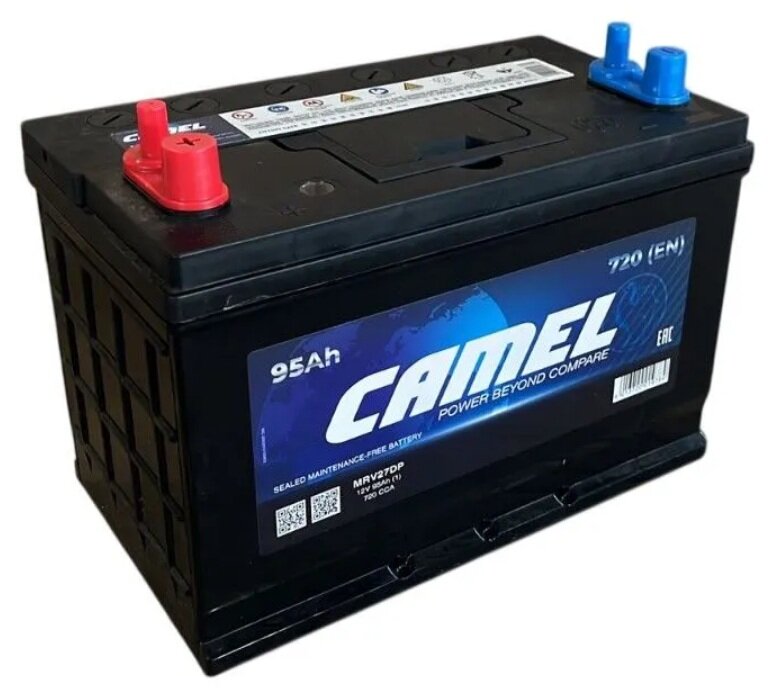 Аккумулятор Camel Marine MRV27DP 95 А/ч 720 А прям. пол. (305x172x225) для катеров, лодочных моторов; Deep Cycle DC27 DP27