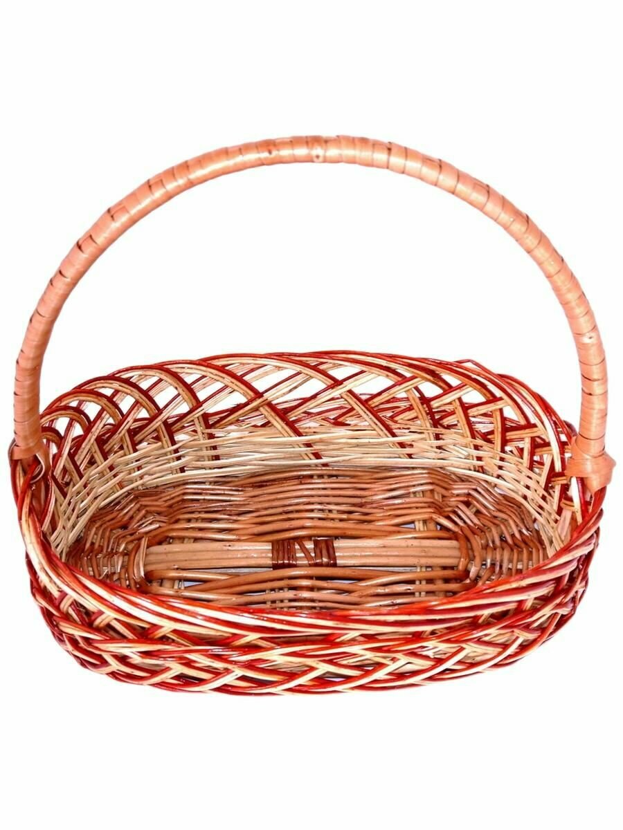 Корзина плетеная южная овал 2, ручное плетение из лозы