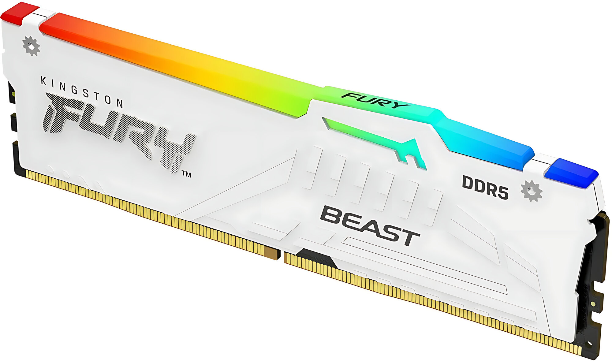 Модуль памяти DIMM DDR5 16Gb, 6400Mhz, Kingston FURY Beast RGB White (KF564C32BWEA-16)