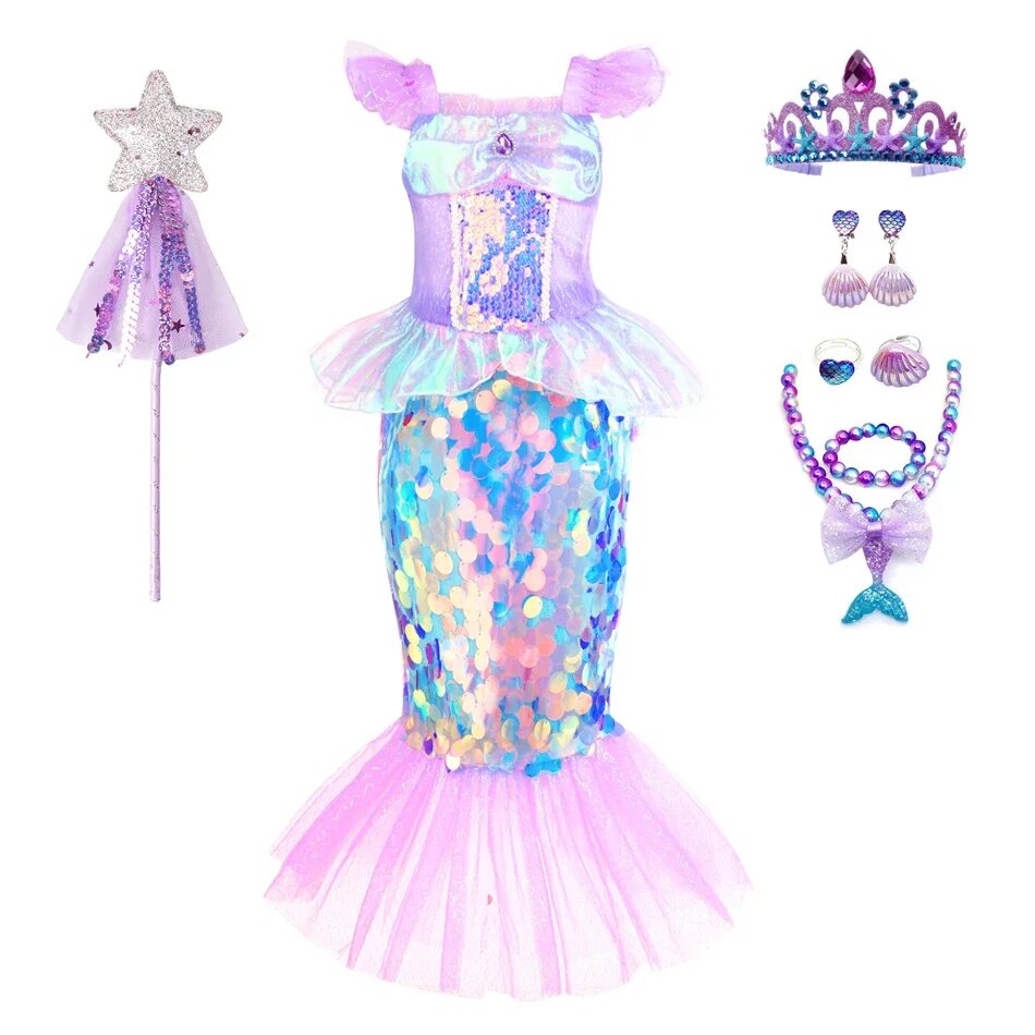 Платье-русалка для девочки 5-6T (Tag 130), Dress3