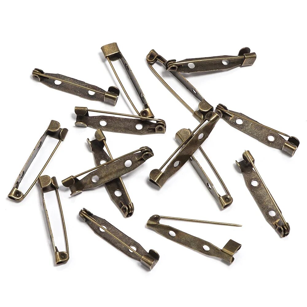 30/50 шт. 15/20/25/30/35/40/45 мм булавки брошь клип основа брошь настройки пустая основа для DIY аксессуары для изготовления ювелирных изделий