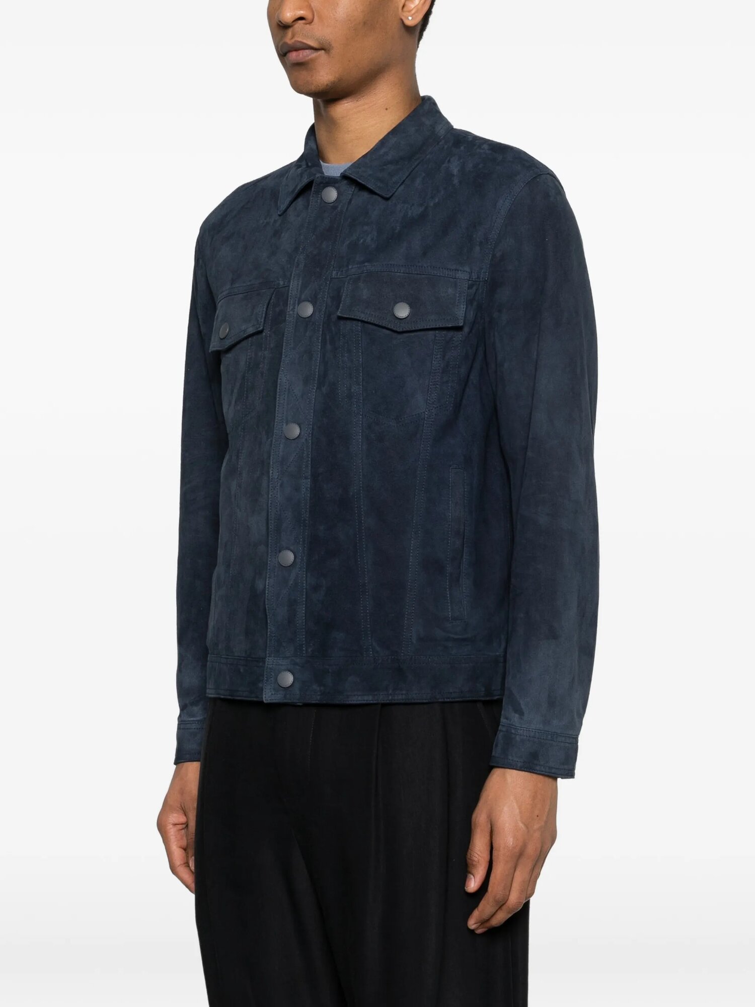 Куртка Canali Buttoned pocket jacket, размер 48, blue — фото 1