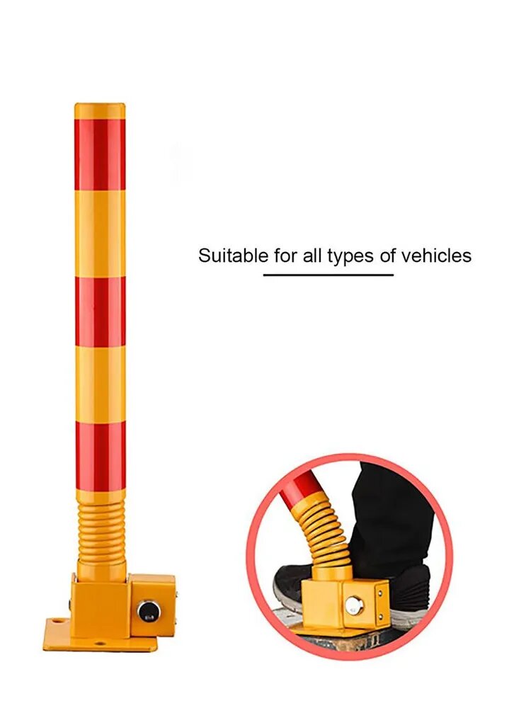 Барьер парковочный складной автоматический желто-красный для всех типов транспортных средств