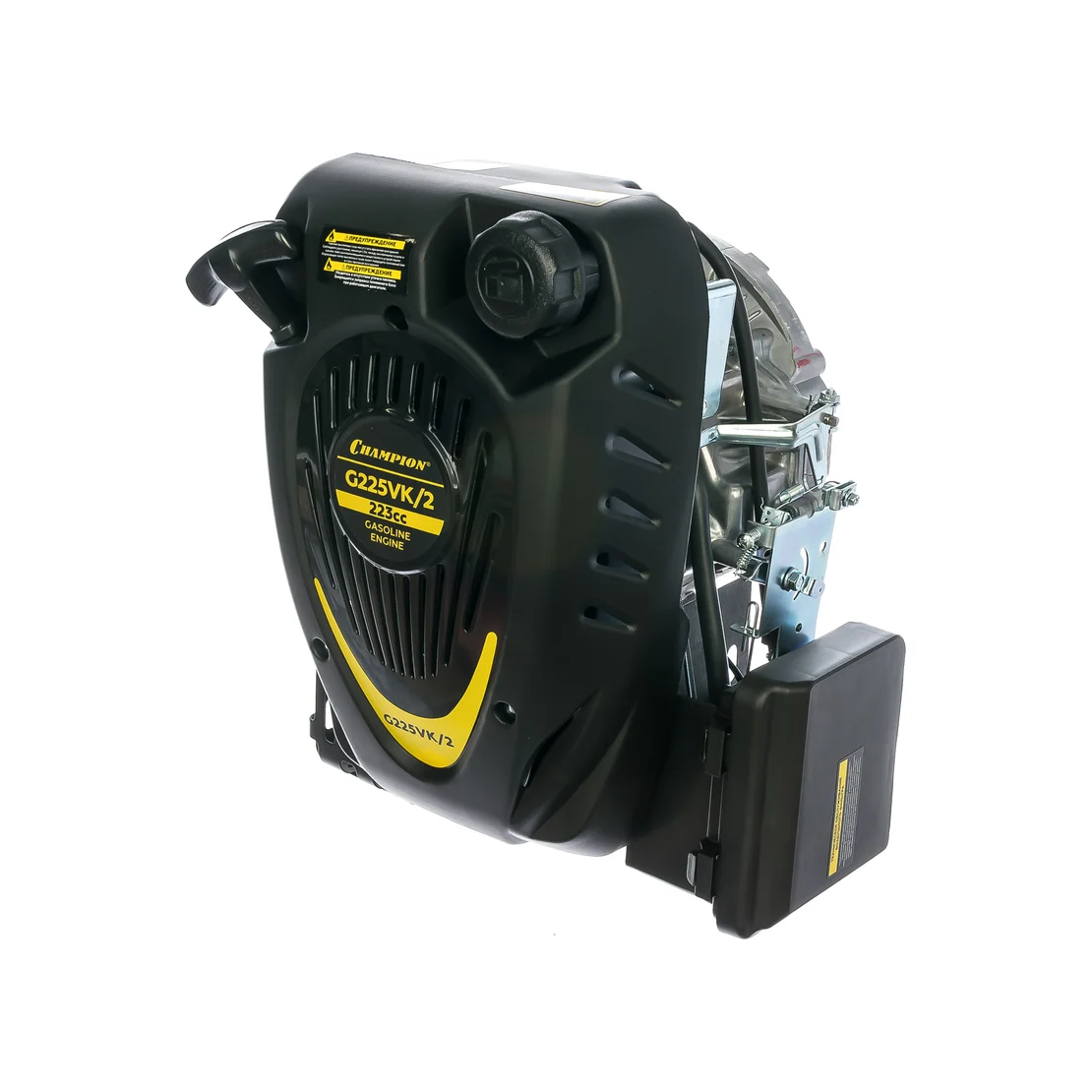 Двигатель бензиновый CHAMPION G225VK/2, 7 л. с, 223 куб. см, четырехтактный, бак 2 л, черный