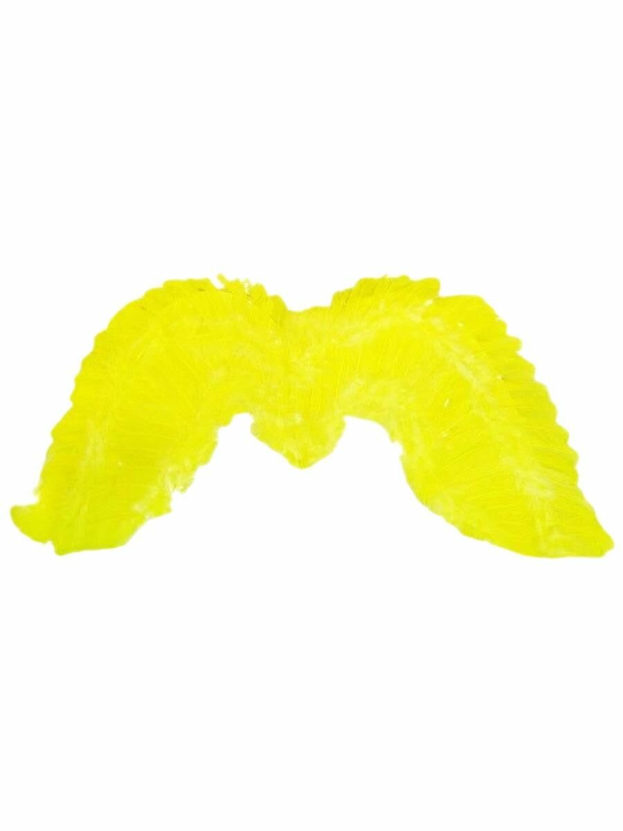 Перьевые крылья I-Bright Company, желтые, плотность картона, 45 см