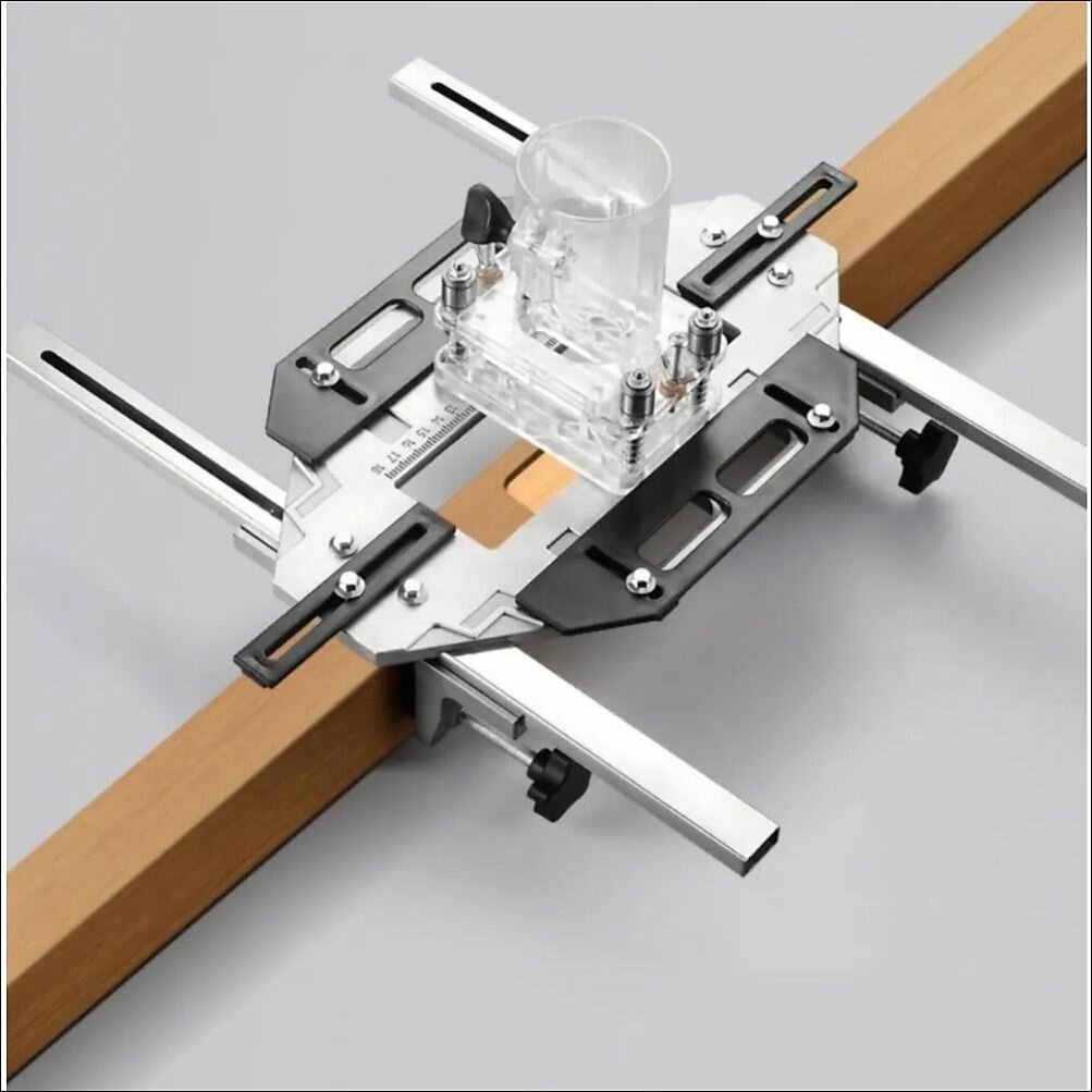 Шаблон для врезки петель и дверных замков / Кондуктор для установки петель и замков / Приспособление для фрезера.