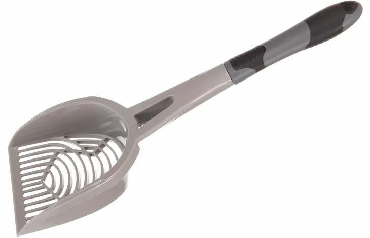 Flamingo Gobi Grey & Black совок с отверстиями для кошачьего туалета 40см (561150)