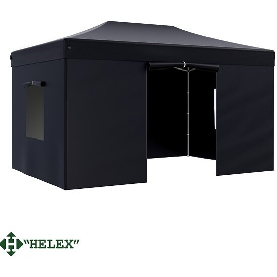 Тент Helex садовый быстросборный с боковыми стенками 13.5 кв. м черный 4342