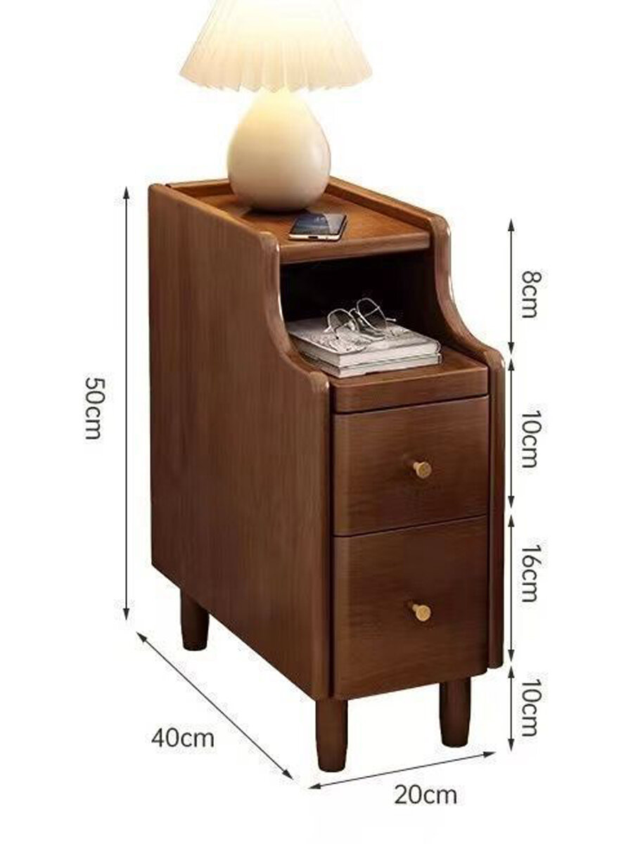 Современная минималистичная прикроватная тумбочка из массива дерева, щелевая прикроватная тумбочка в спальне