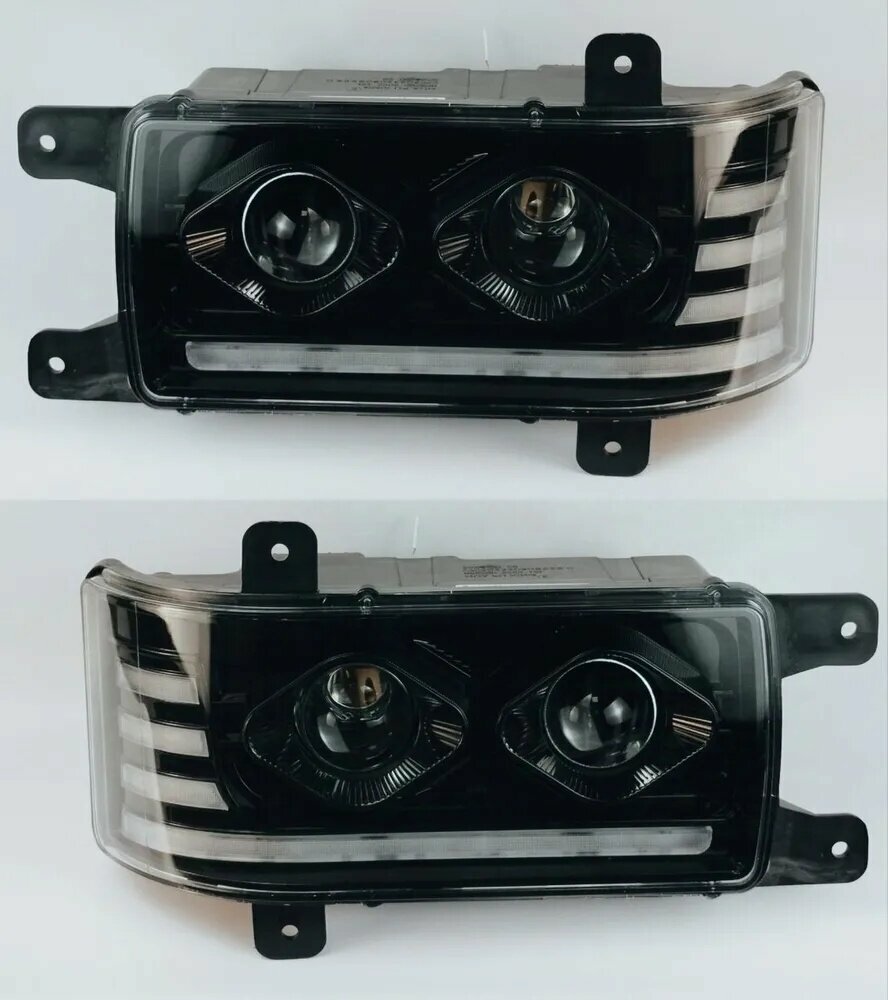 Фары автомобильные, 2 шт, арт. KAMAZBILED-LED