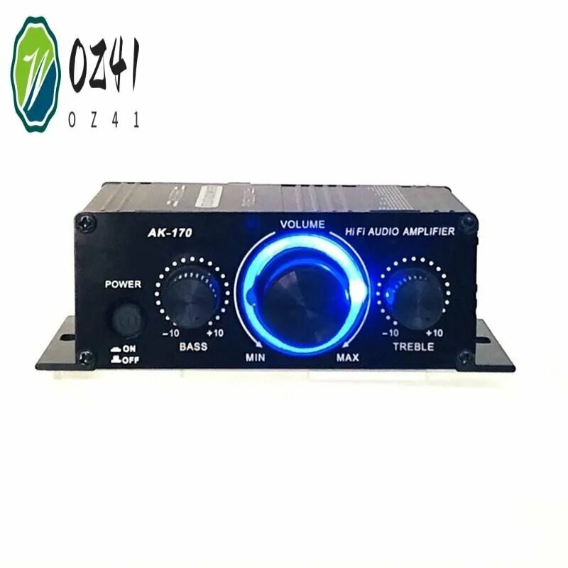 (A J W K) Усилитель мощности FM-радио Мини-усилитель 400 Вт Hifi Mini Audio Аудиоусилитель Ak170