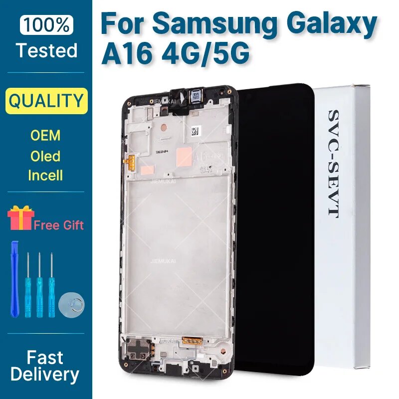 AMOLED для Samsung Galaxy A16 4G дисплей ЖК-дисплей с цифровым преобразователем 4G INCELL With Frame